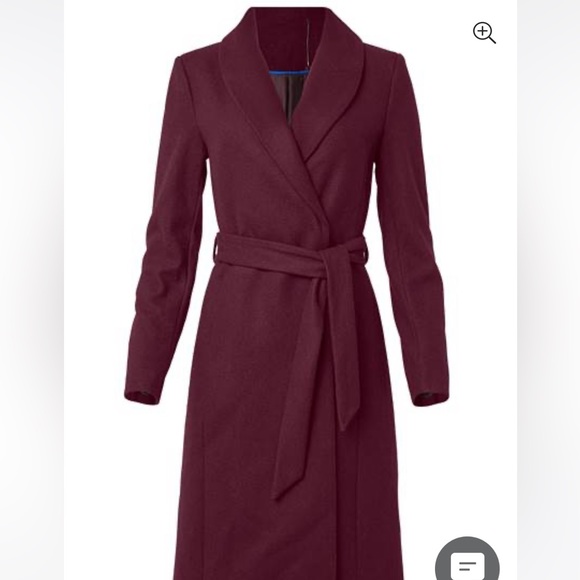 VENUS | Jackets & Coats | 3 Beautiful Burgundy Wool Blended Coat Sizes ...
